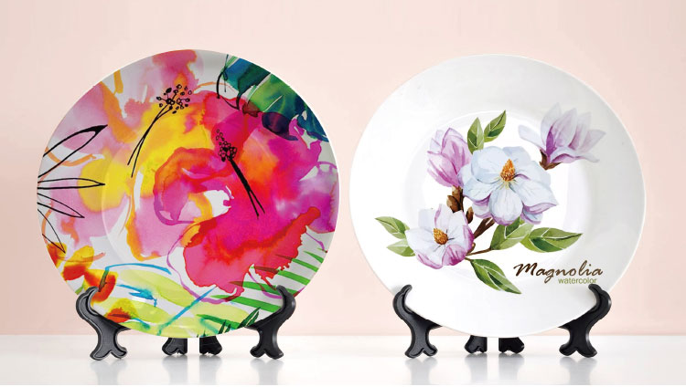 Wholesale Sublimation Ceramic Printing Heat Press Dinner Plates Blanks